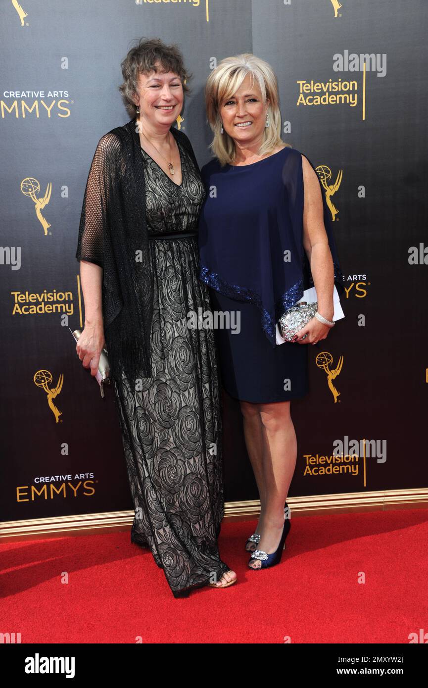 Stephanie Gorin, left, and Jackie Lind arrives at night one of the ...