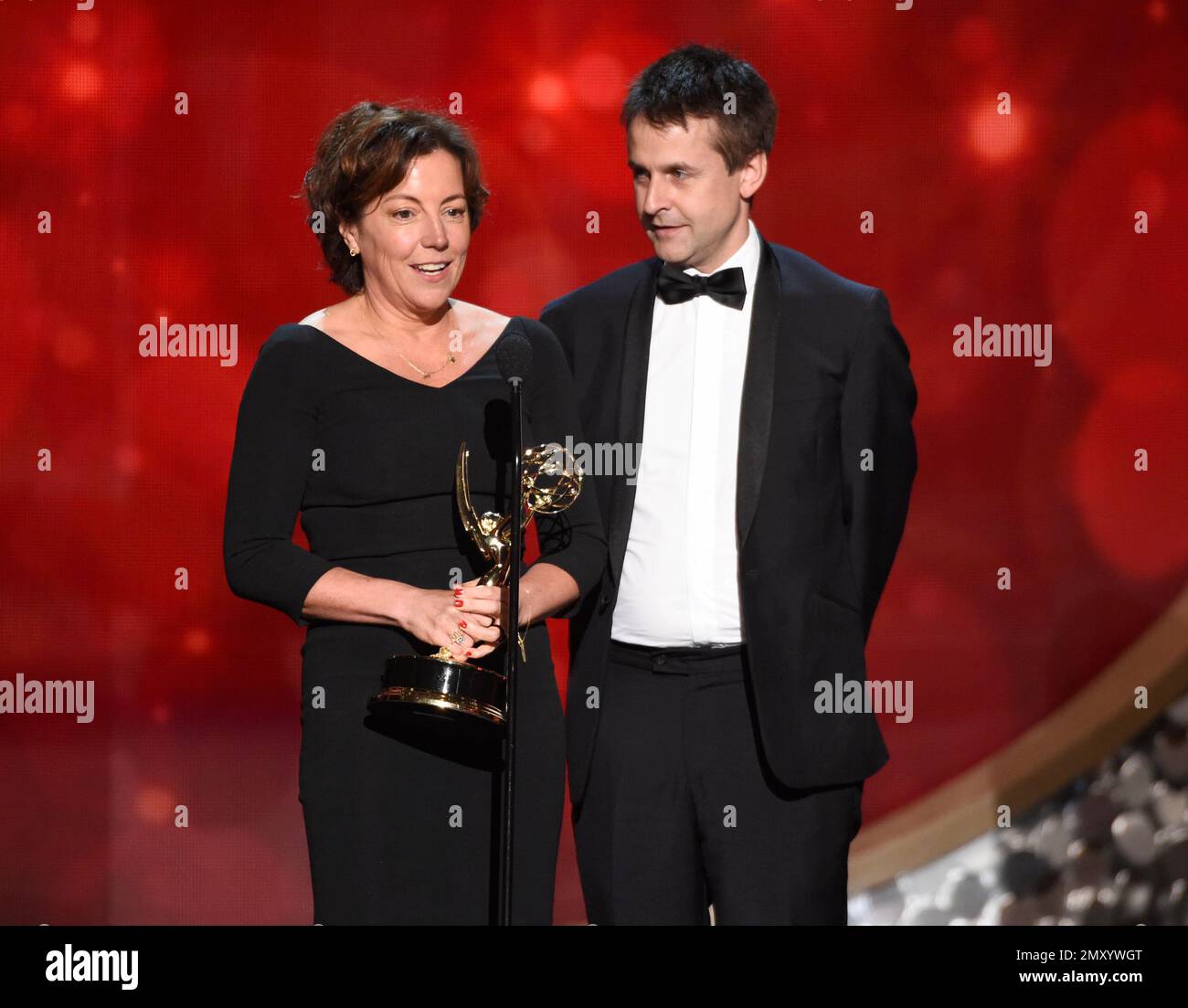 EXCLUSIVE - Nina Gold, left, and Robert Sterne accept the award for ...