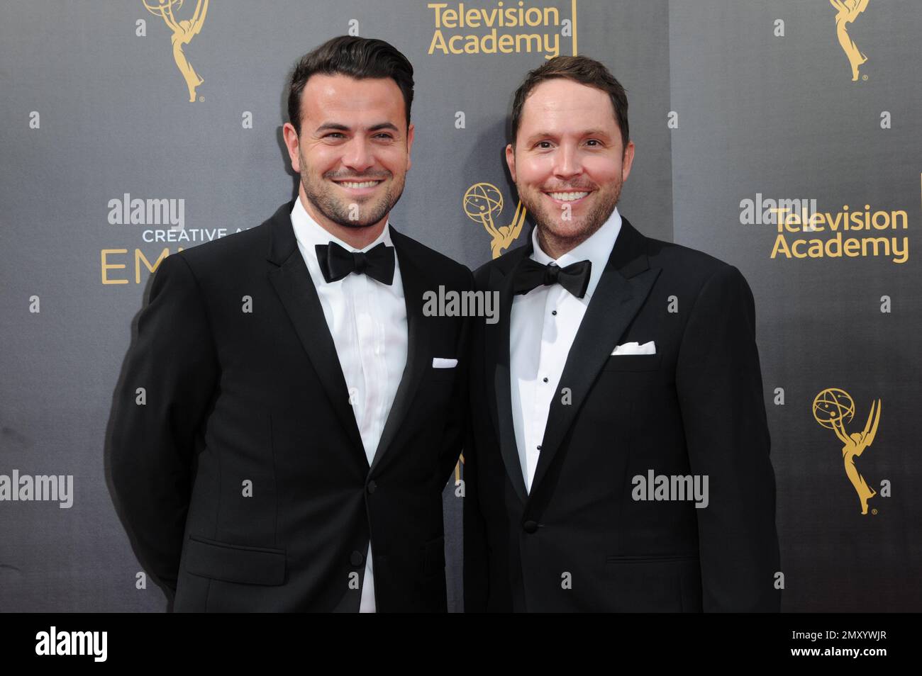 Ben Winston, left, and Rob Crabbe arrives at night one of the Creative ...