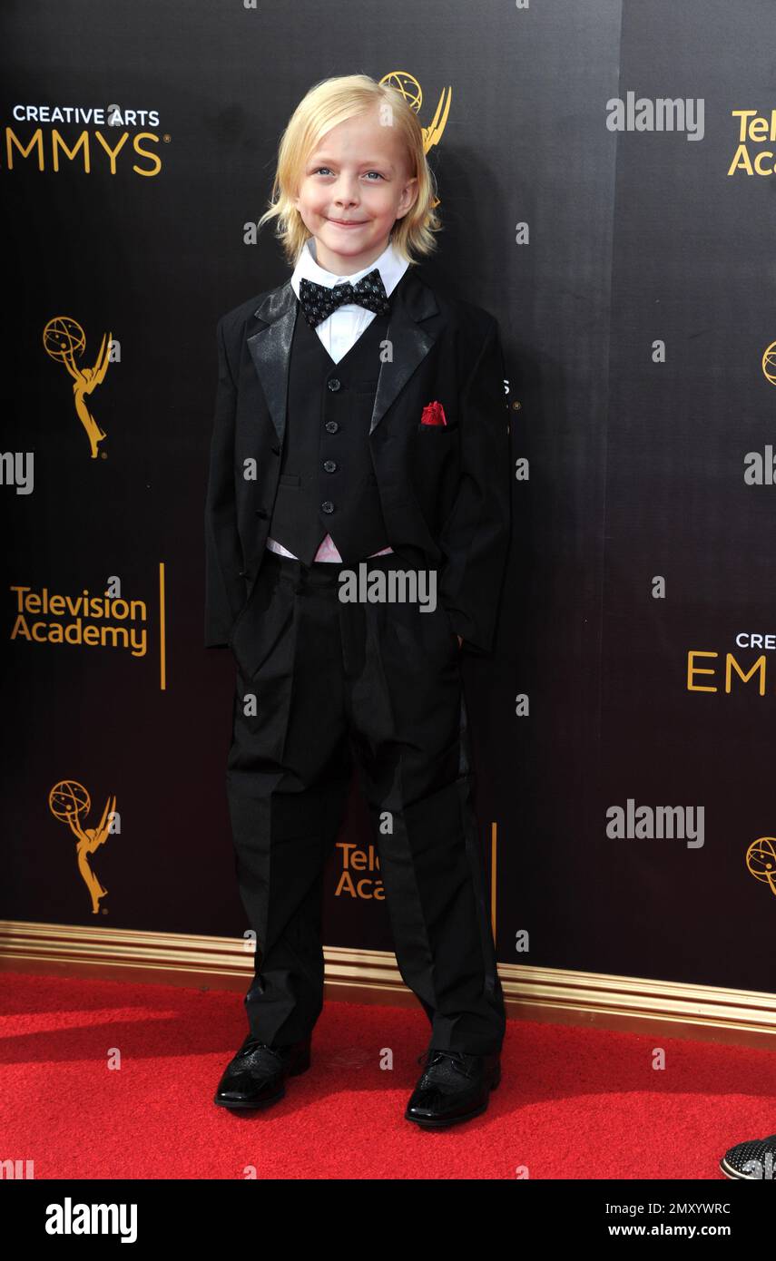 Christian Ganiere arrives at night one of the Creative Arts Emmy Awards ...