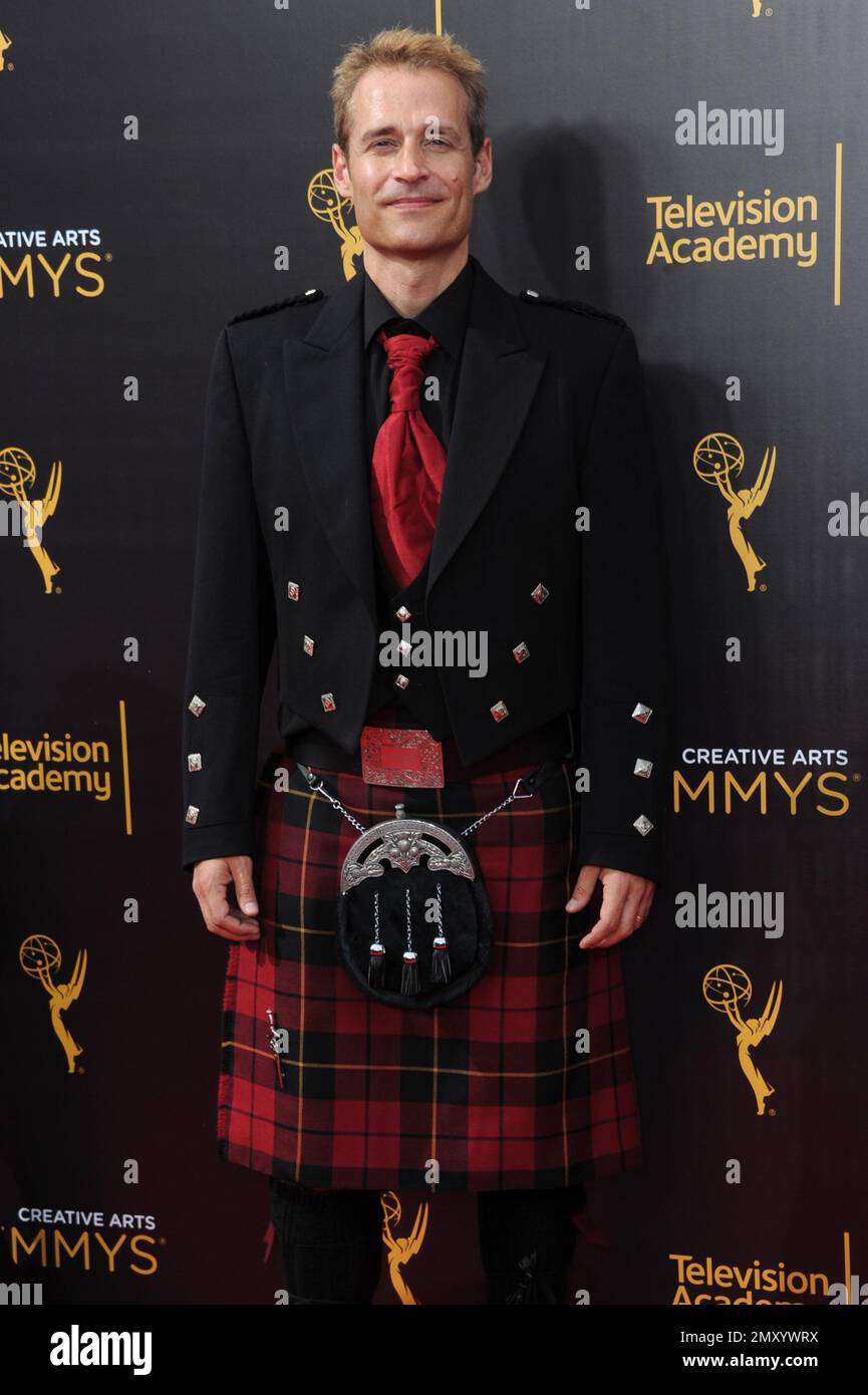 Paul Leonard-Morgan arrives at night one of the Creative Arts Emmy ...