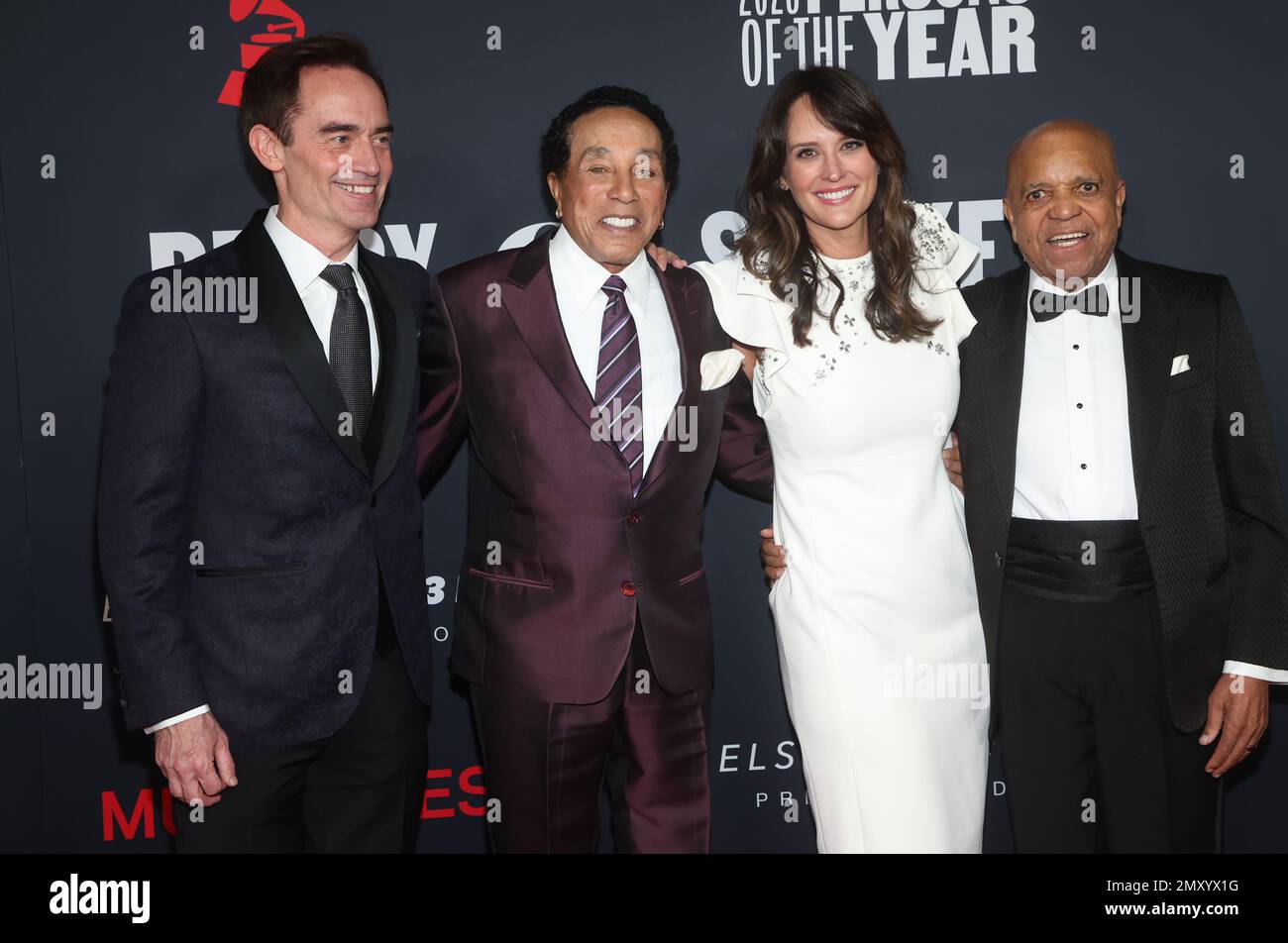 Los Angeles, Ca. 3rd Feb, 2023. Laura Segura, Berry Gordy, Steve Boom ...