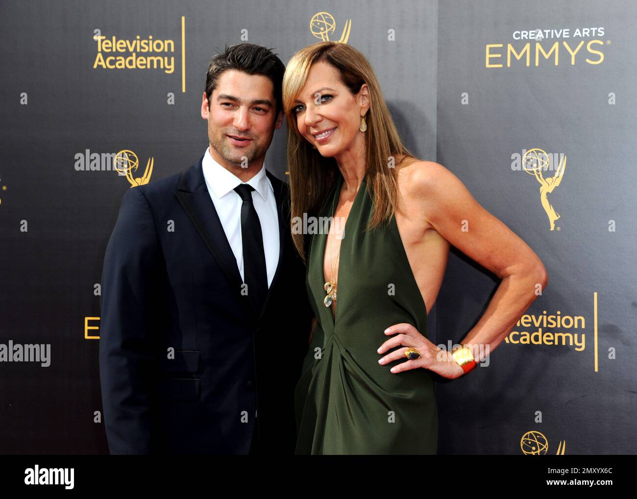 Philip Joncas, left, and Allison Janney arrives at night one of the ...