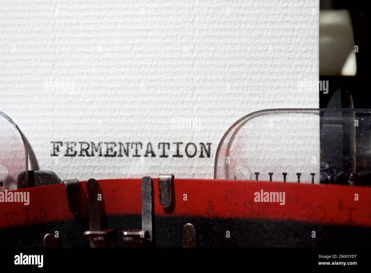 Fermentation word written with a typewriter Stock Photo - Alamy