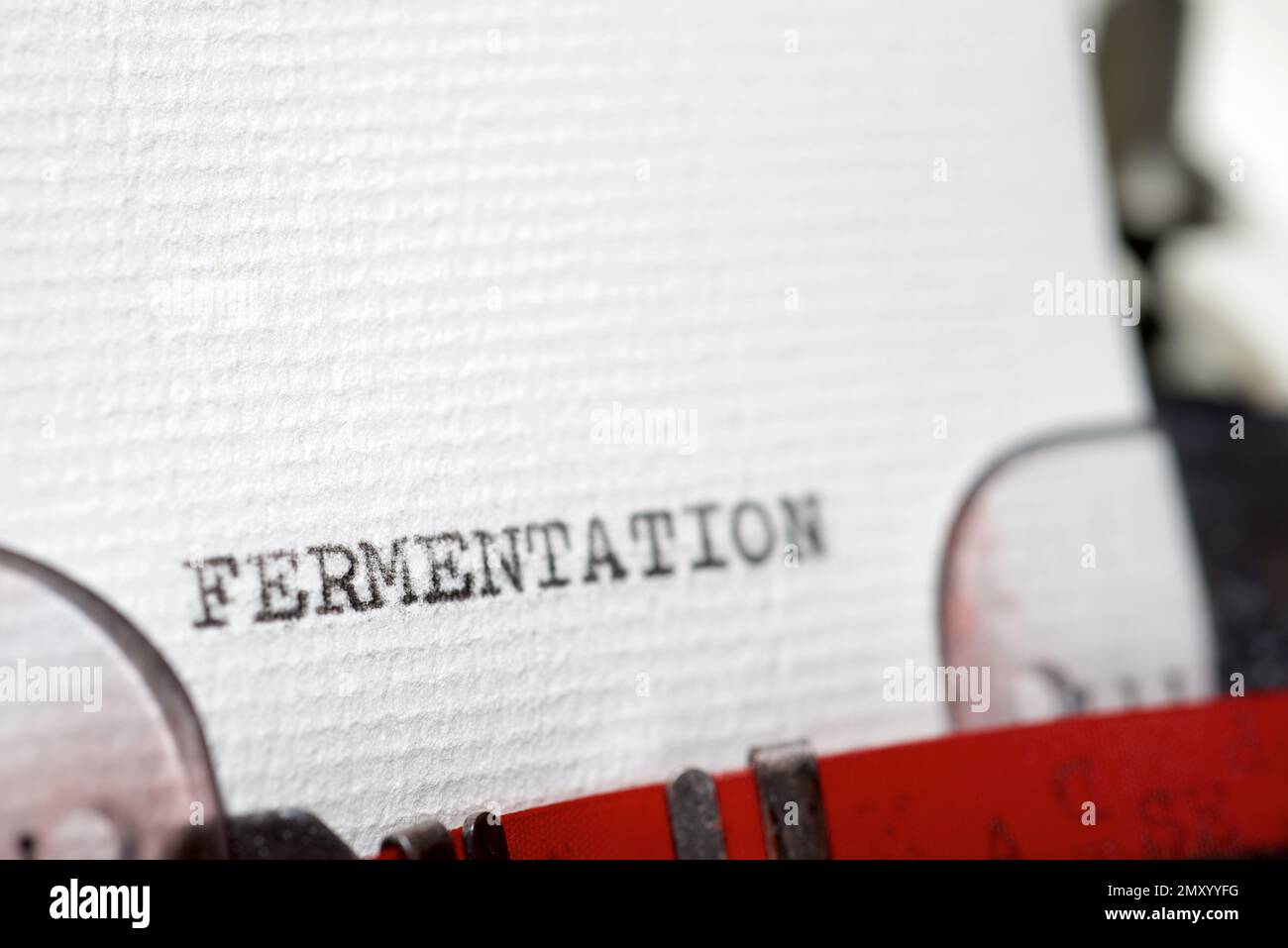 Fermentation word written with a typewriter Stock Photo - Alamy