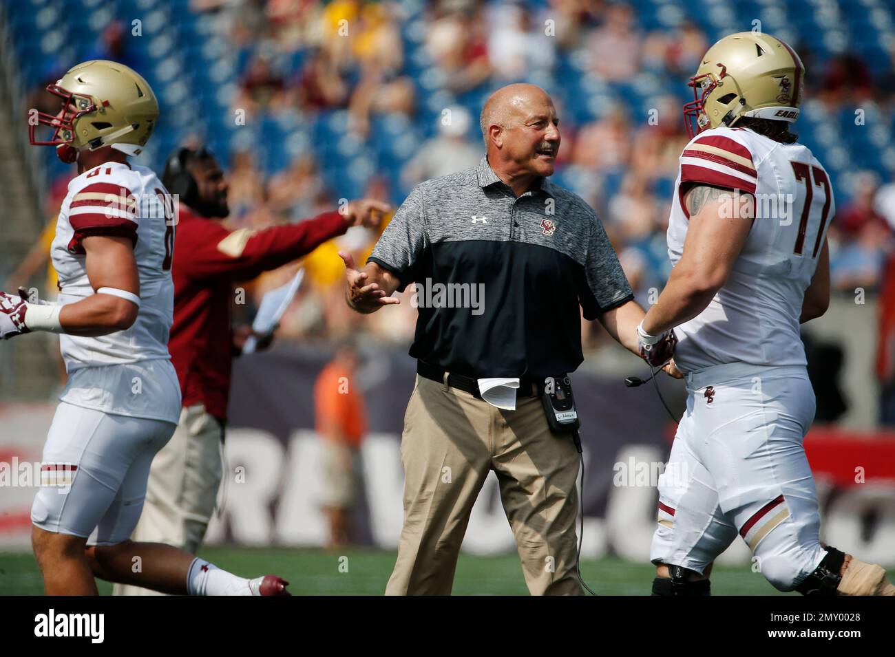 Boston College head coach Steve Addazio during the third quarter of an ...