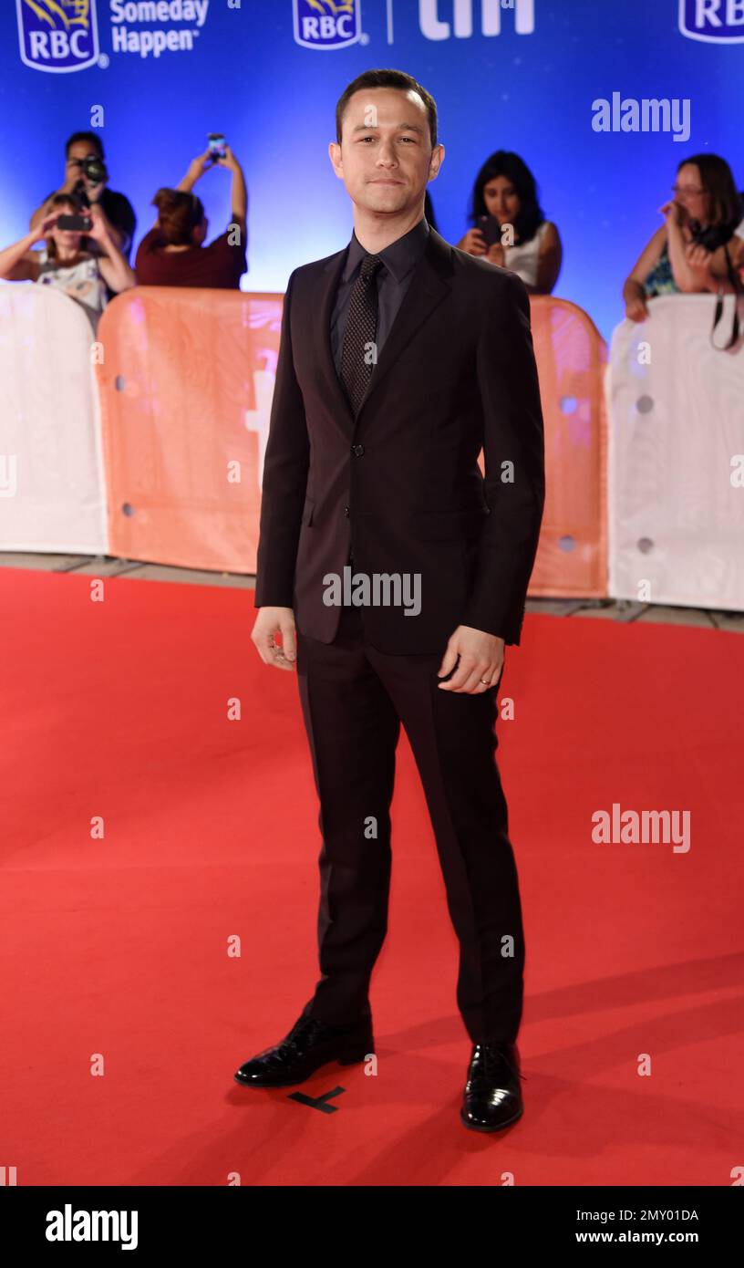 Joseph Gordon-Levitt, a cast member in "Snowden," poses at the premiere ...