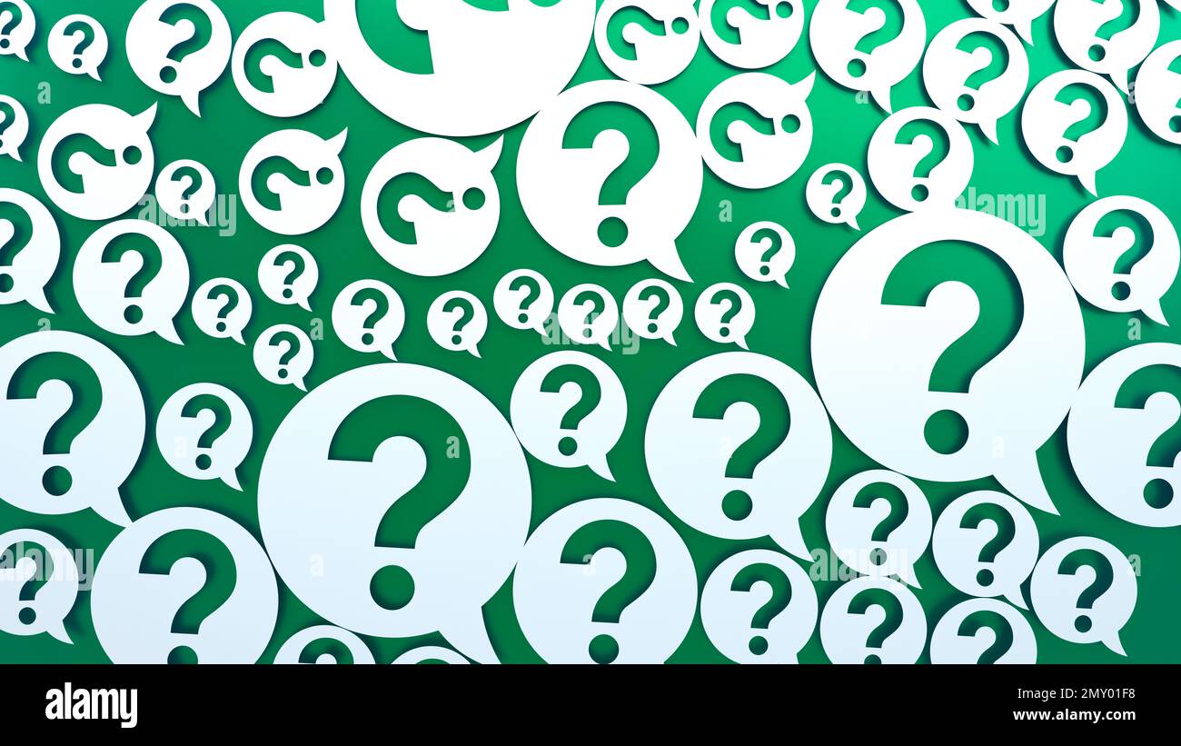 question marks bubble Stock Photo - Alamy