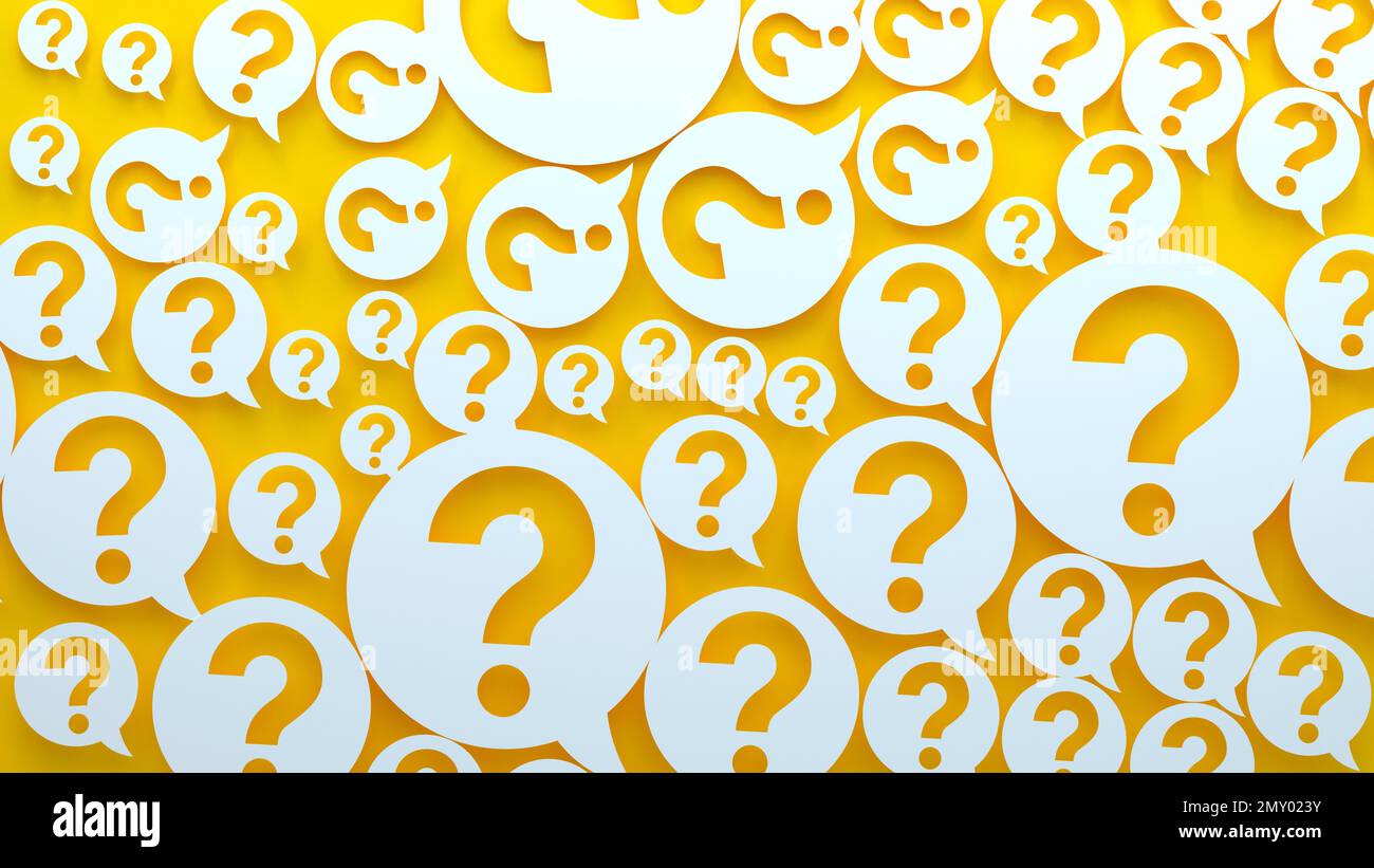 question marks bubble Stock Photo - Alamy