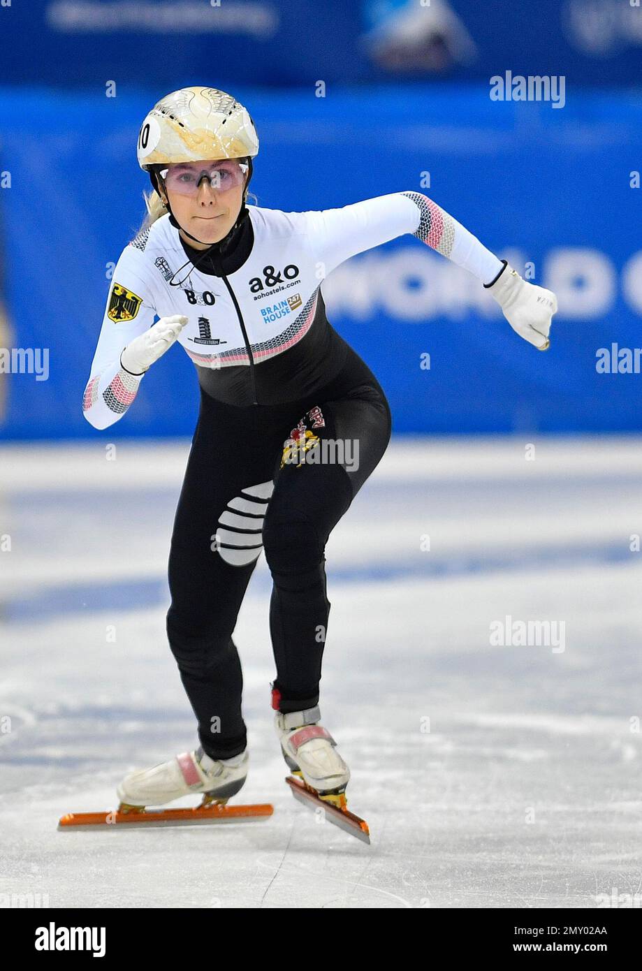 Dresden, Germany. 04th Feb, 2023. Short track: World Cup, 1000 m, women ...