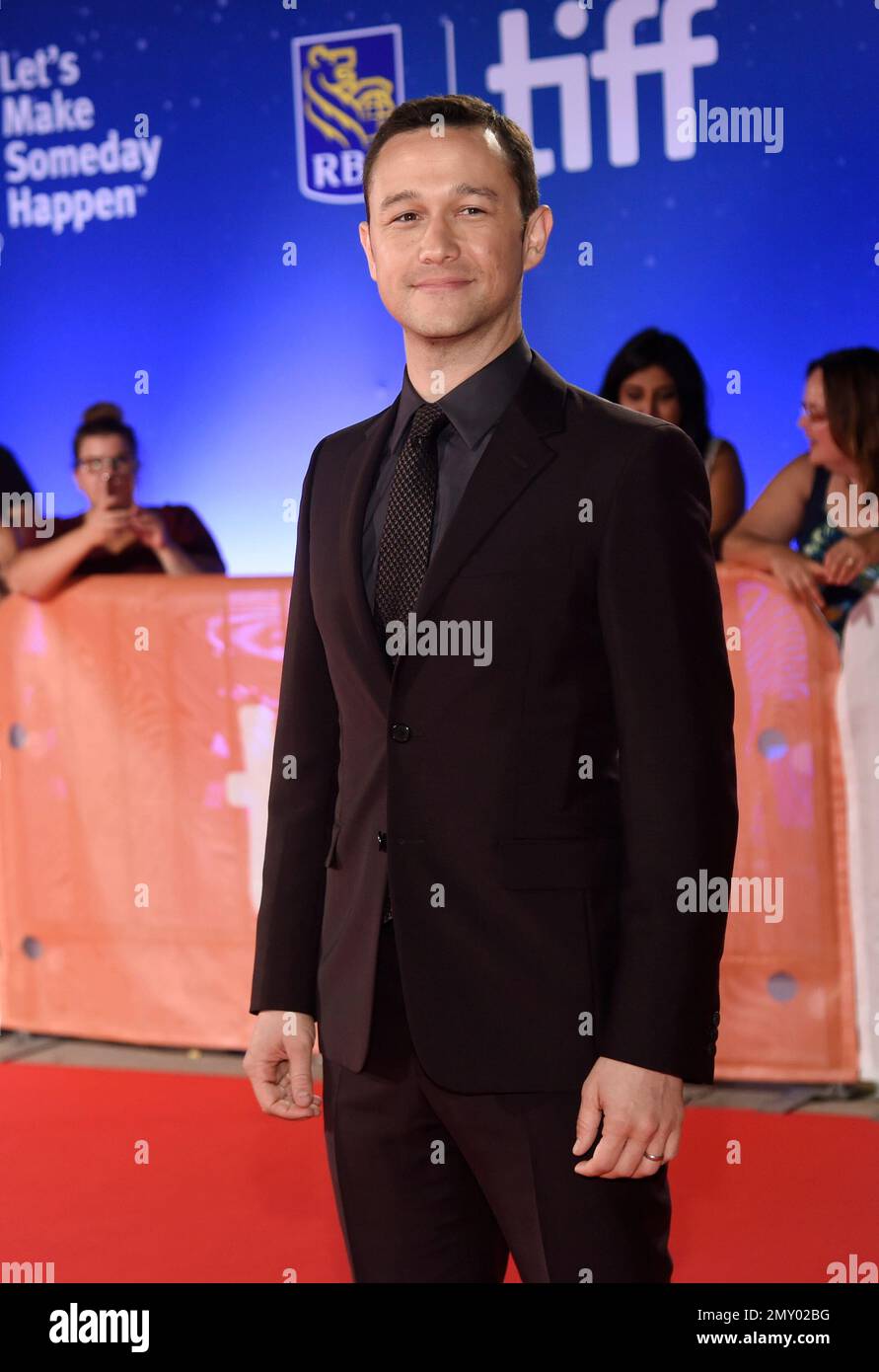 Joseph Gordon-Levitt, a cast member in "Snowden," poses at the premiere ...