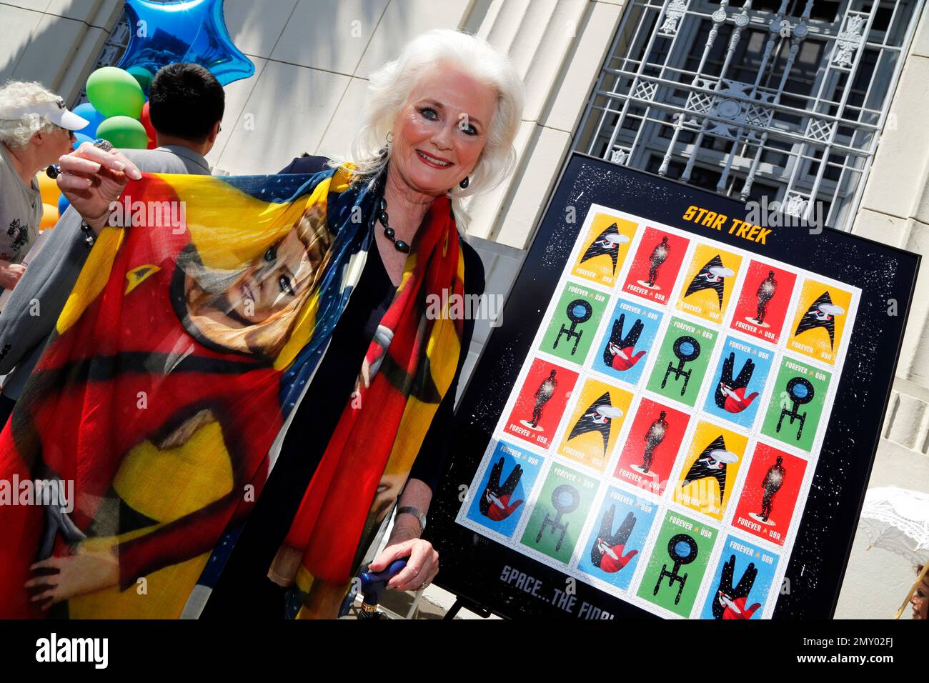 Celeste Yarnall, who appeared as Yeoman Martha Landon in the original ...
