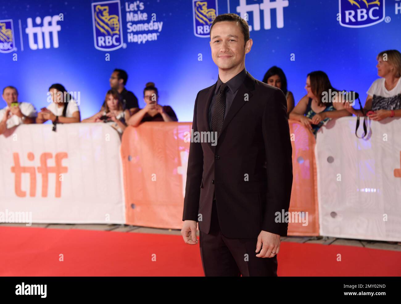 Joseph Gordon-Levitt, a cast member in "Snowden," poses at the premiere ...
