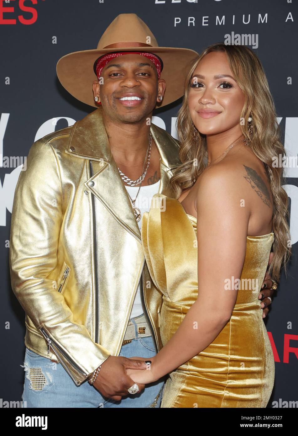 Los Angeles, Ca. 3rd Feb, 2023. Jimmie Allen, Alexis Gale at the ...