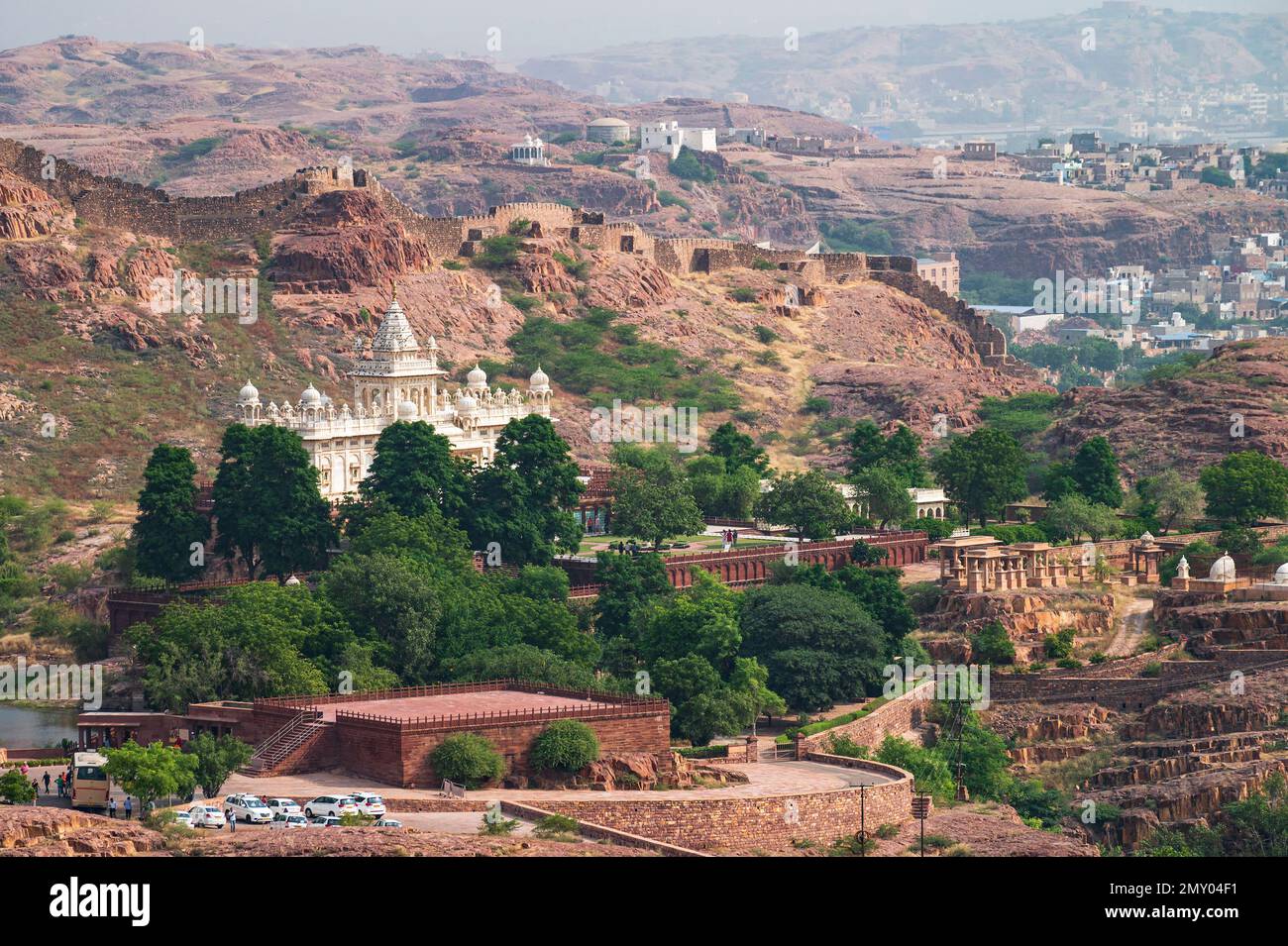 View of Jaswant Thada, cenotaph, from Mehrangarh fort Jodhpur,Rajasthan ...