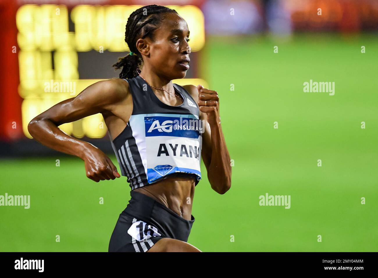 Almaz Ayana of Ethiopia competes in the women's 5000m at the Diamond ...