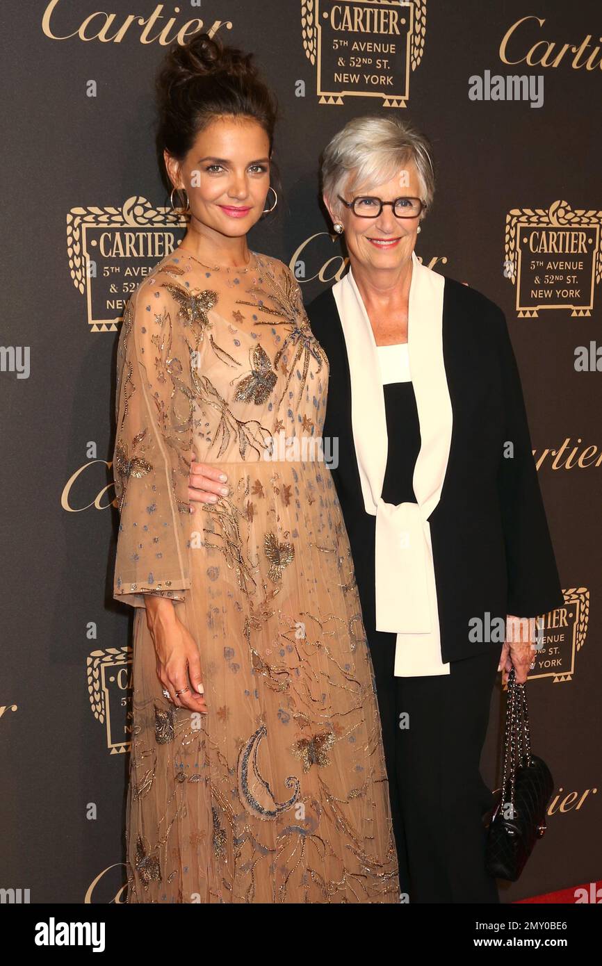 Katie Holmes, left, and her mom Kathleen Holmes attend the Cartier ...