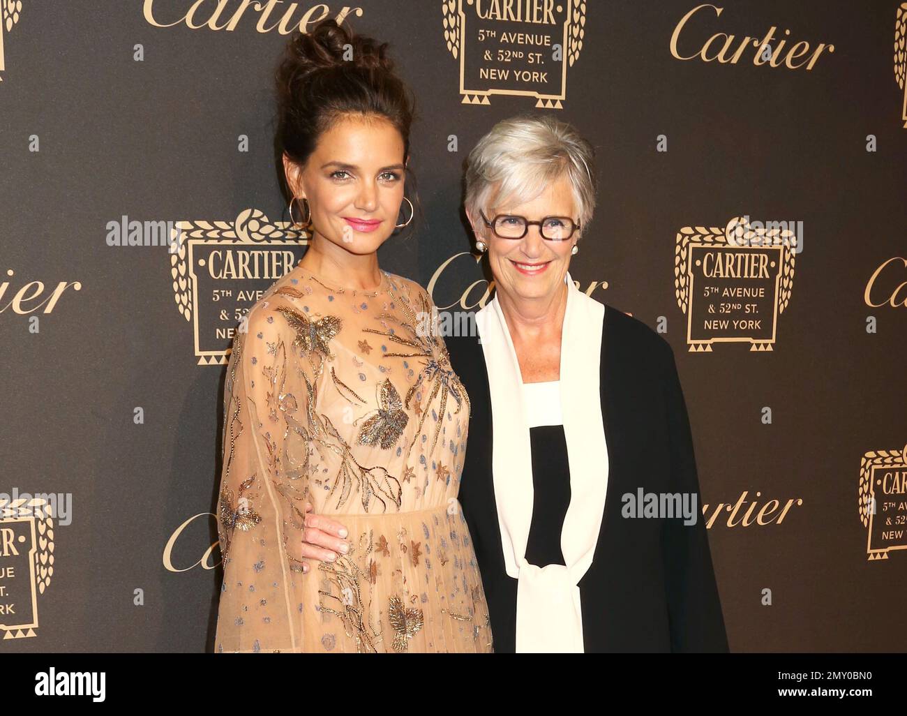 Katie Holmes, left, and her mother Kathleen Holmes attend the Cartier ...