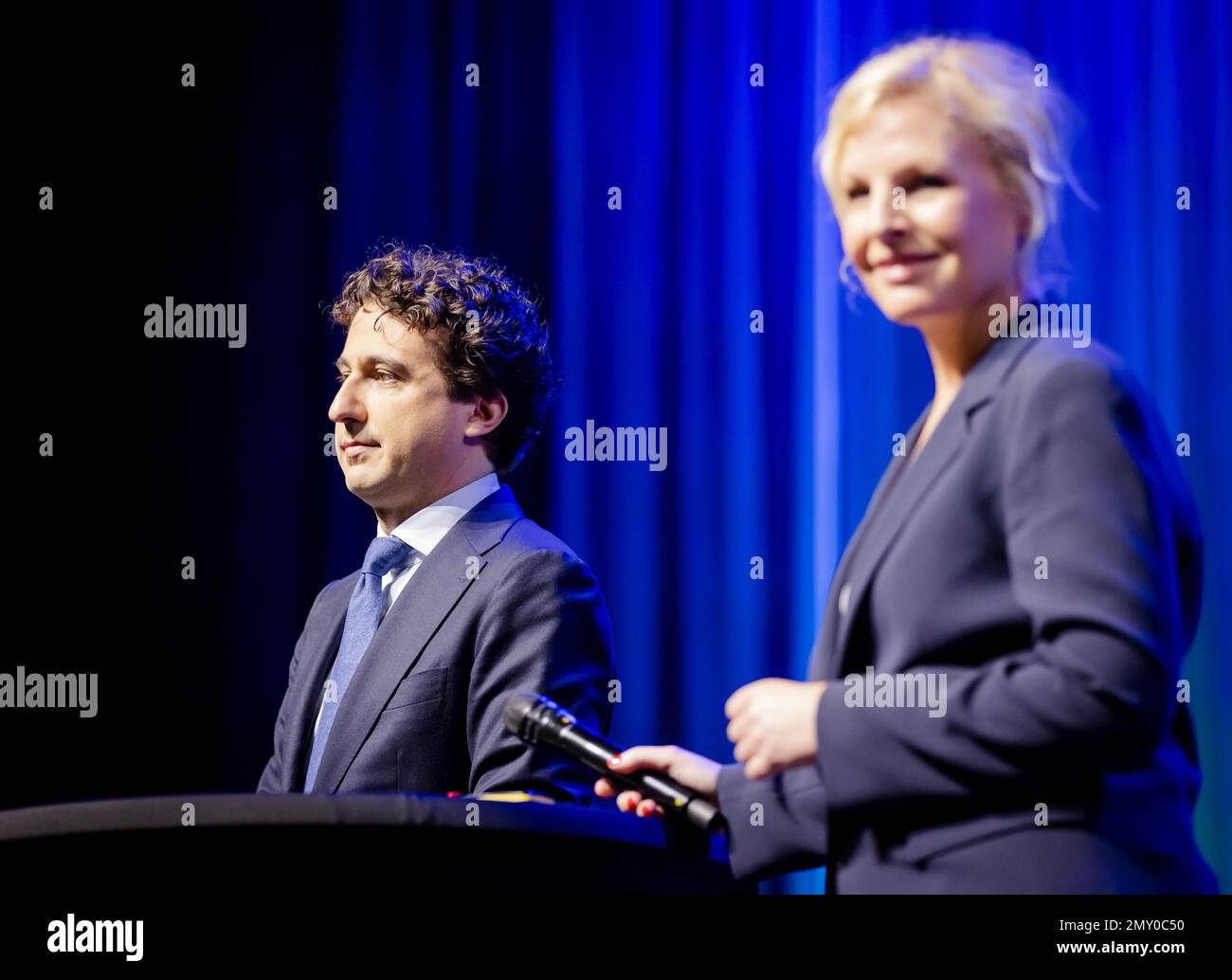 DEN BOSCH - Jesse Klaver and Attje Kuiken during the joint inspiration ...
