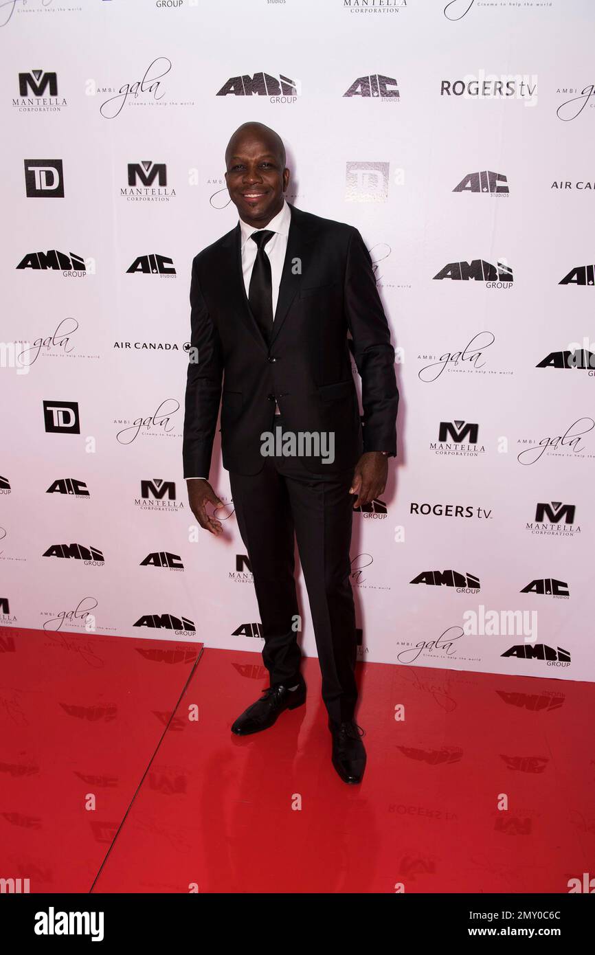 Donovan Bailey arrives at the 2nd Annual AMBI Gala at The Ritz-Carlton ...