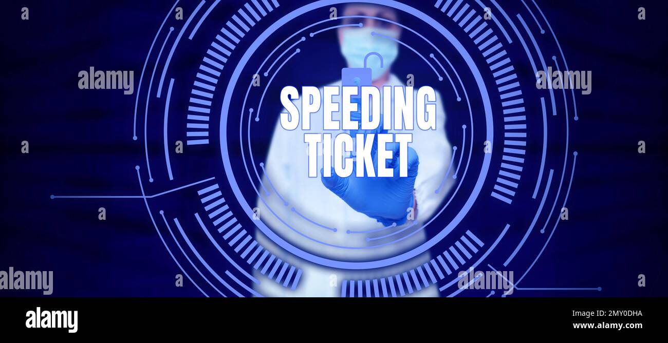 Conceptual display Speeding Ticket, Word Written on psychological test ...