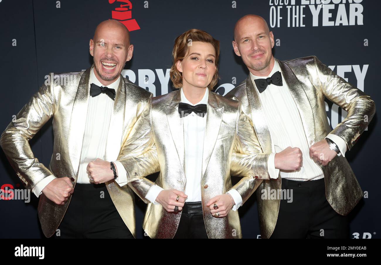 Los Angeles, Ca. 3rd Feb, 2023. Phil Hanseroth, Brandi Carlile, Tim ...