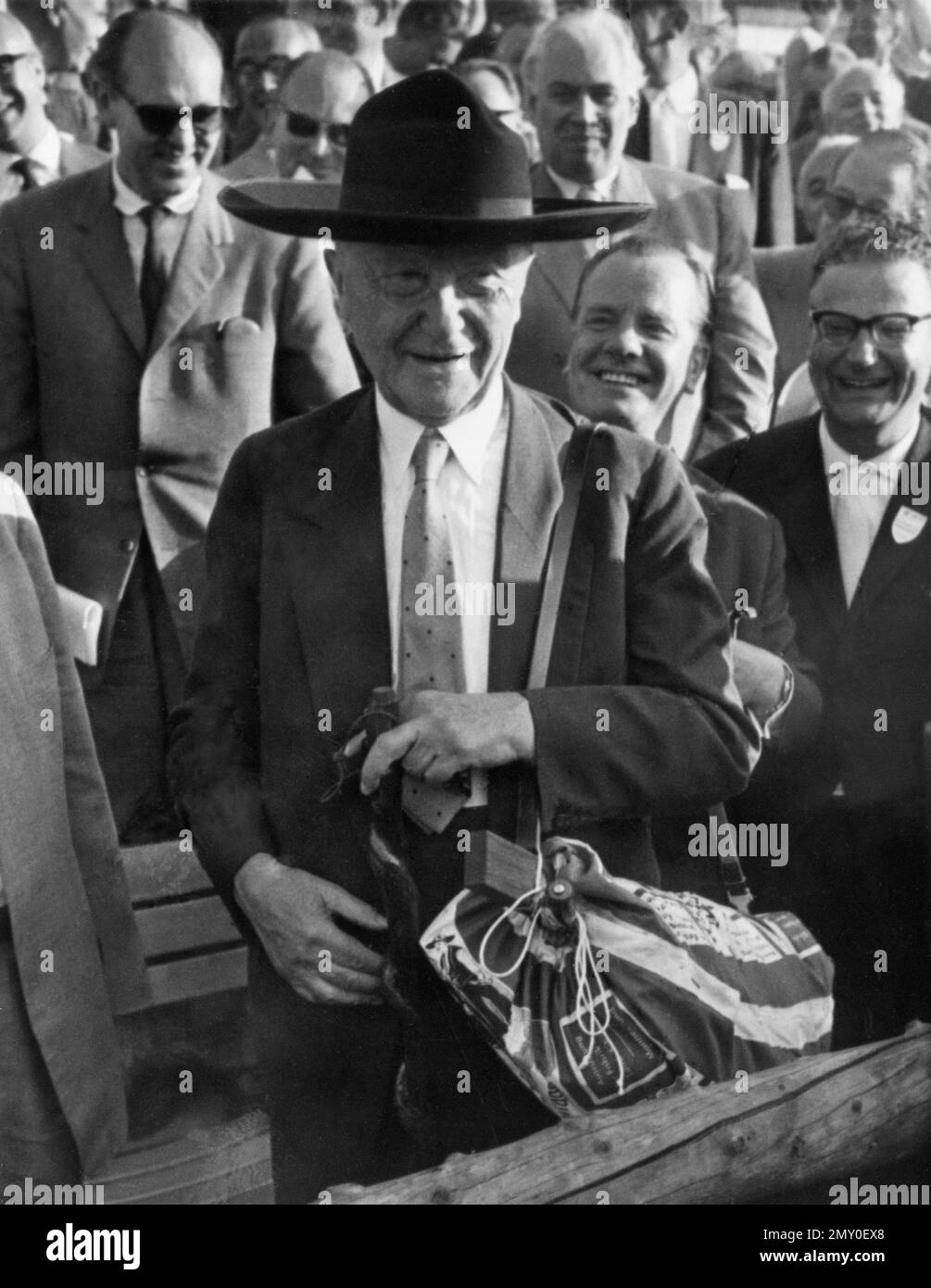 West German Chancellor Konrad Adenauer looks the part as he sports the ...