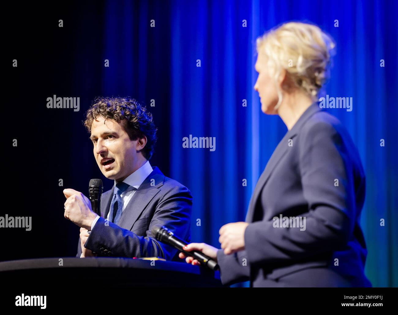 DEN BOSCH - Jesse Klaver and Attje Kuiken during the joint inspiration ...