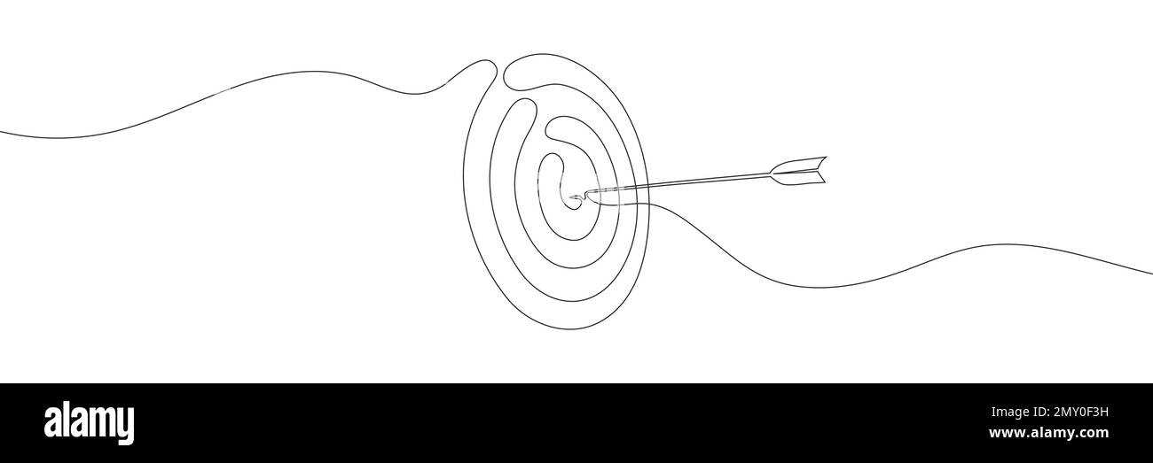 Continuous arrow pattern in the center of the target. Target drawn with ...
