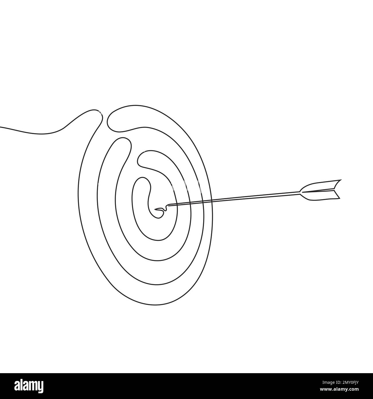 Continuous arrow pattern in the center of the target. Target drawn with ...