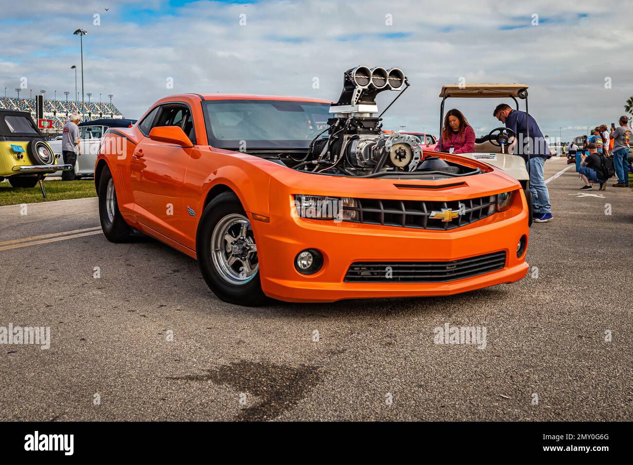Daytona Beach, FL - November 26, 2022: Wide angle front corner view of ...
