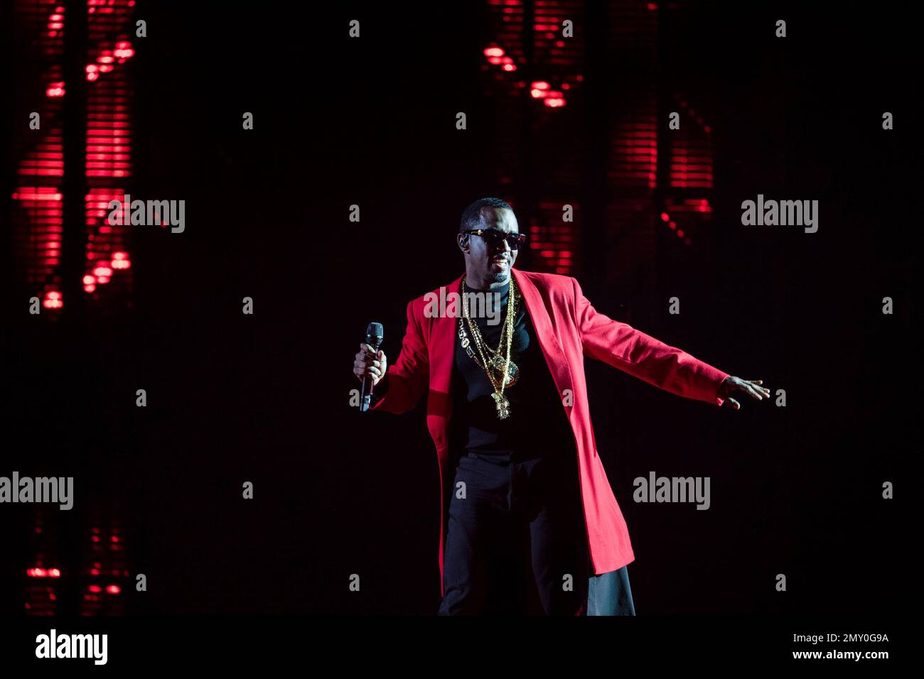 Puff Daddy performs onstage during the Bad Boy Family Reunion Tour on ...