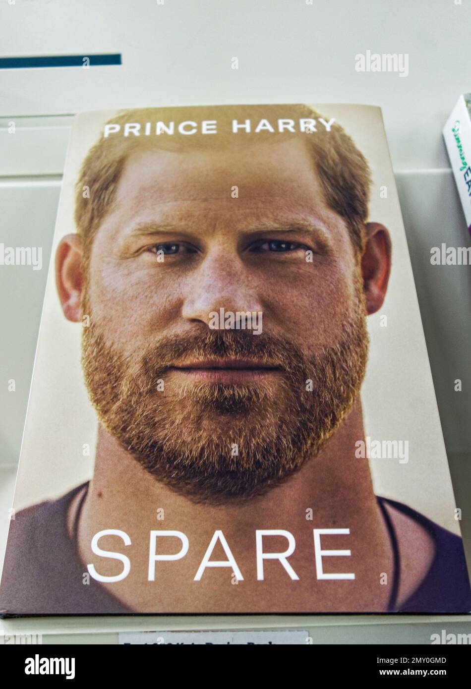 cover of book by prince Harry of UK named Spare Stock Photo - Alamy