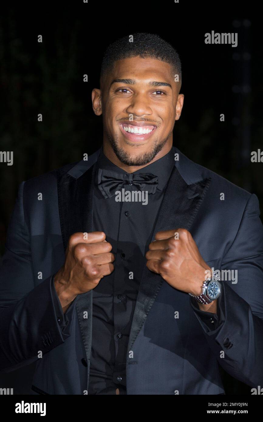 Boxer Anthony Joshua poses for photographers upon arrival at the GQ ...