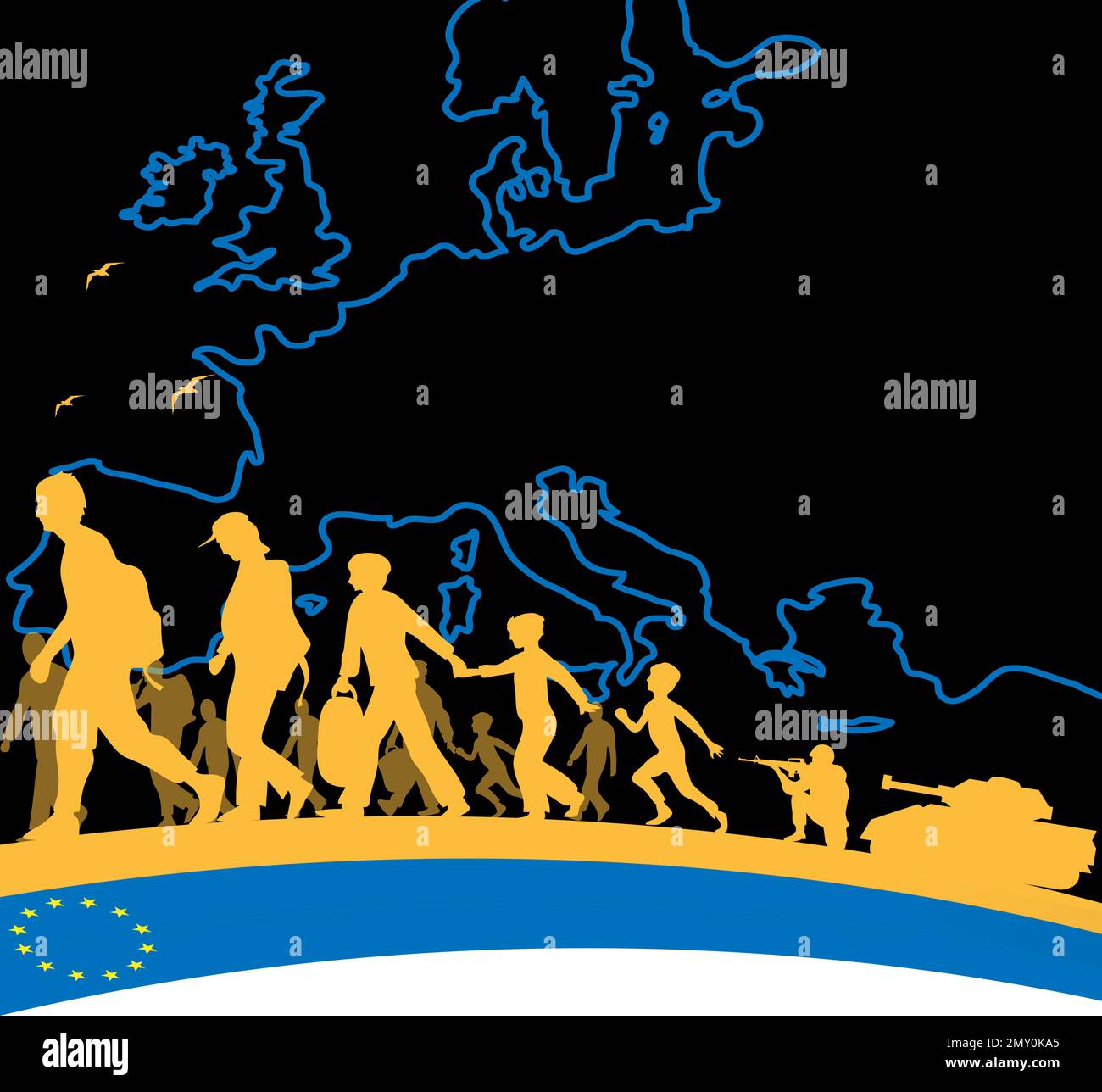 Human migration map hi-res stock photography and images - Alamy