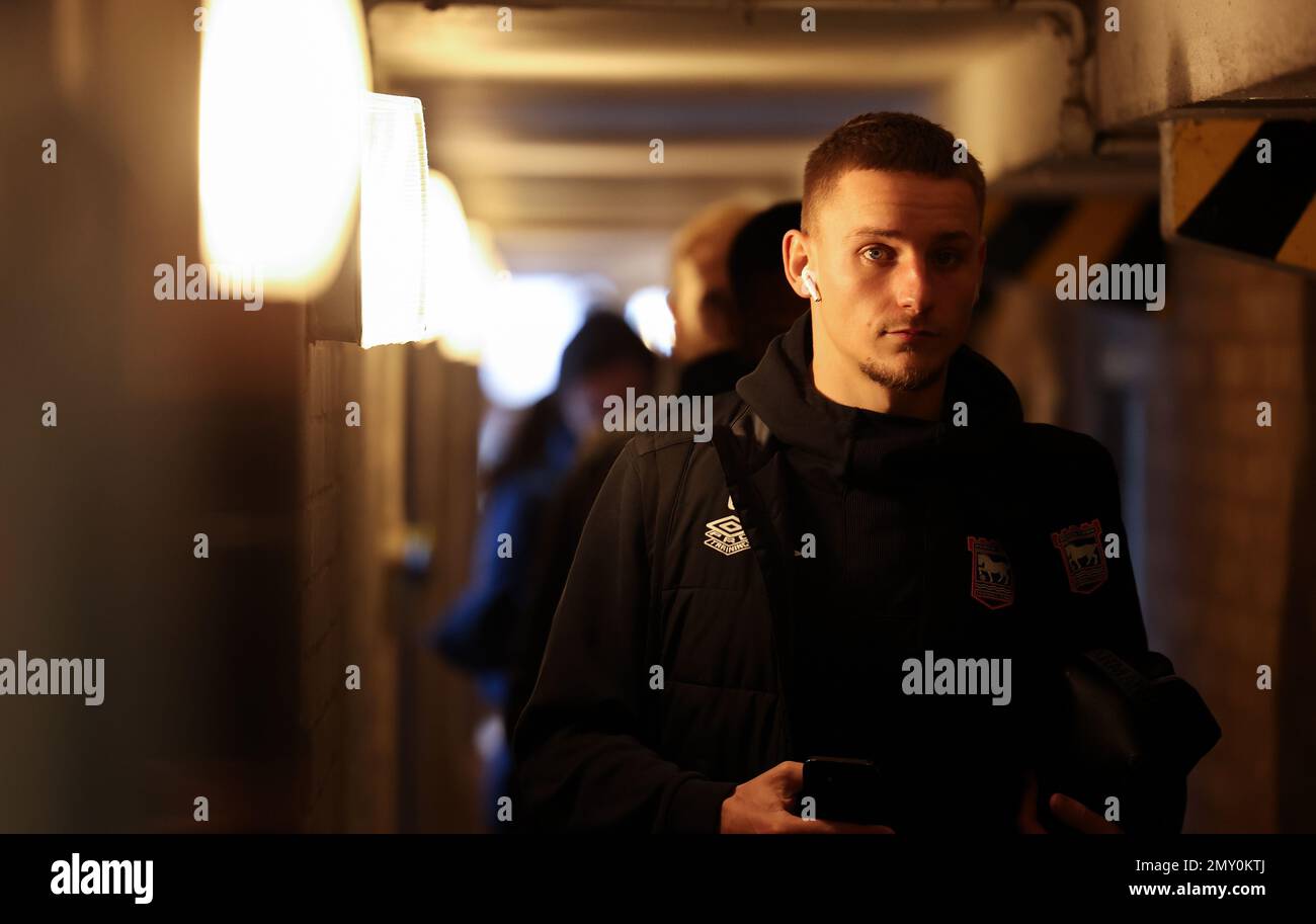 Luke Woolfenden of Ipswich Town arrives ahead of the Sky Bet League One ...
