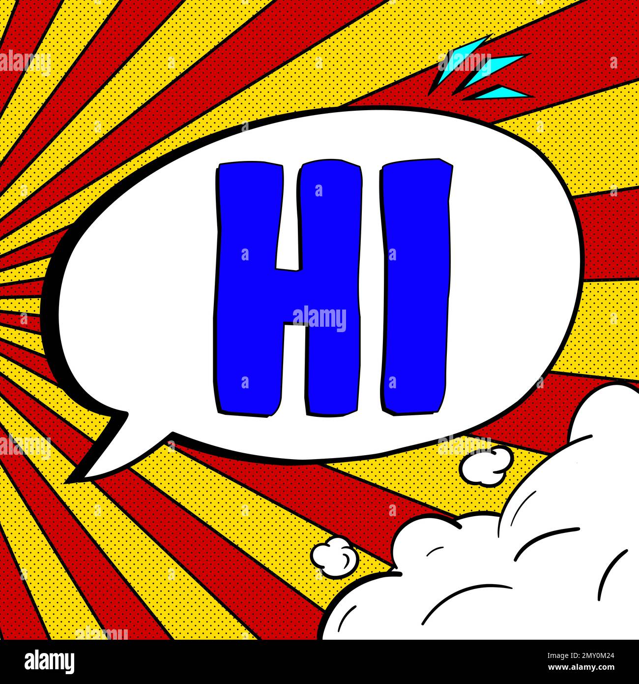 Writing displaying text Hi, Business idea used as a greeting or to ...