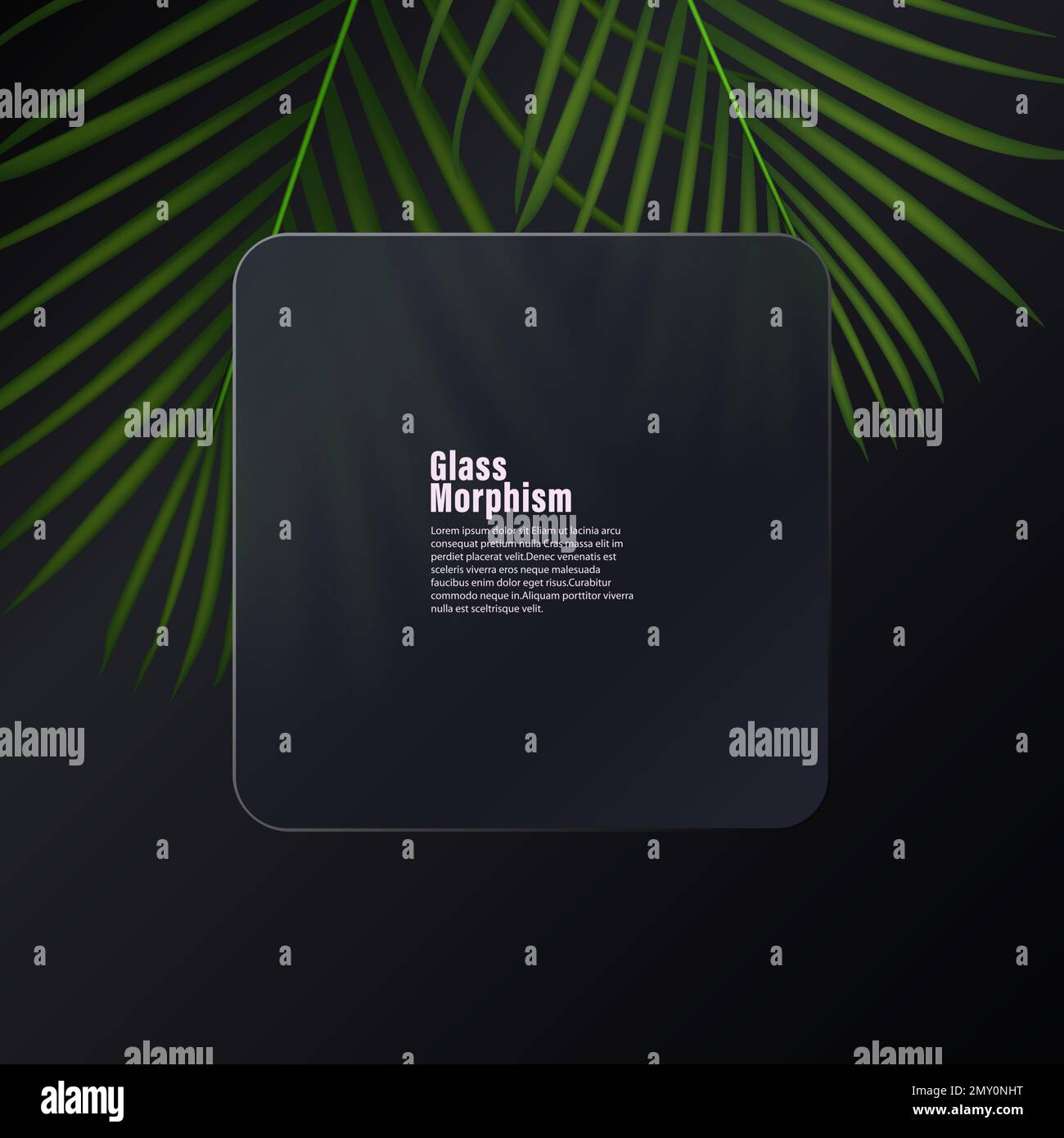 Glassmorphism style. Empty sale banner. Realistic glass morphism effect ...