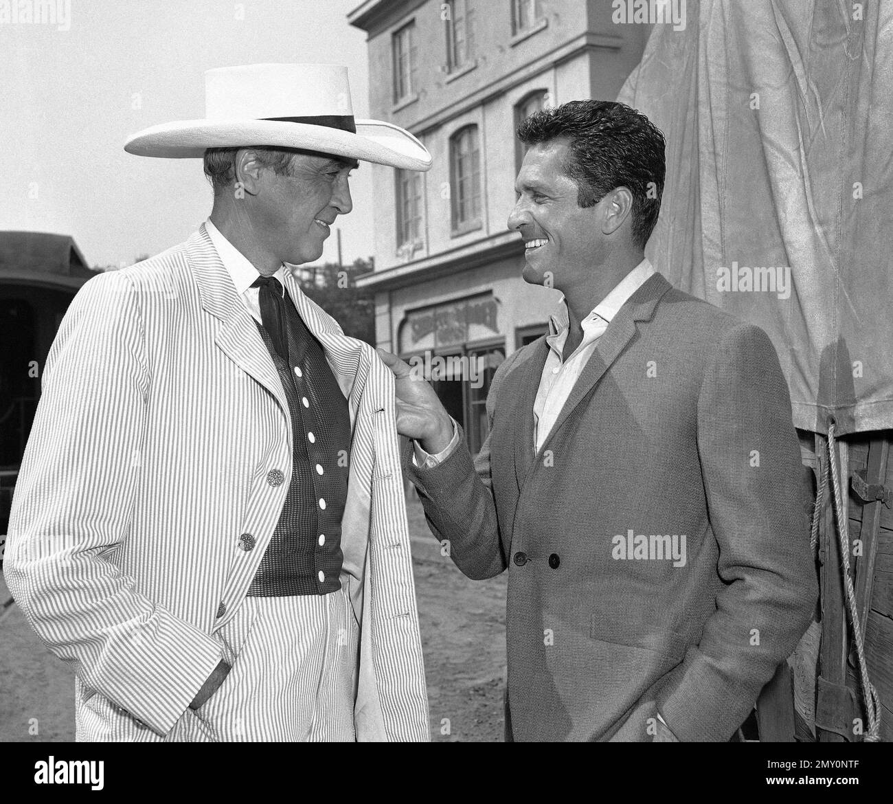 FILE - In this Oct. 24, 1963 file photo, actors James Stewart, left ...