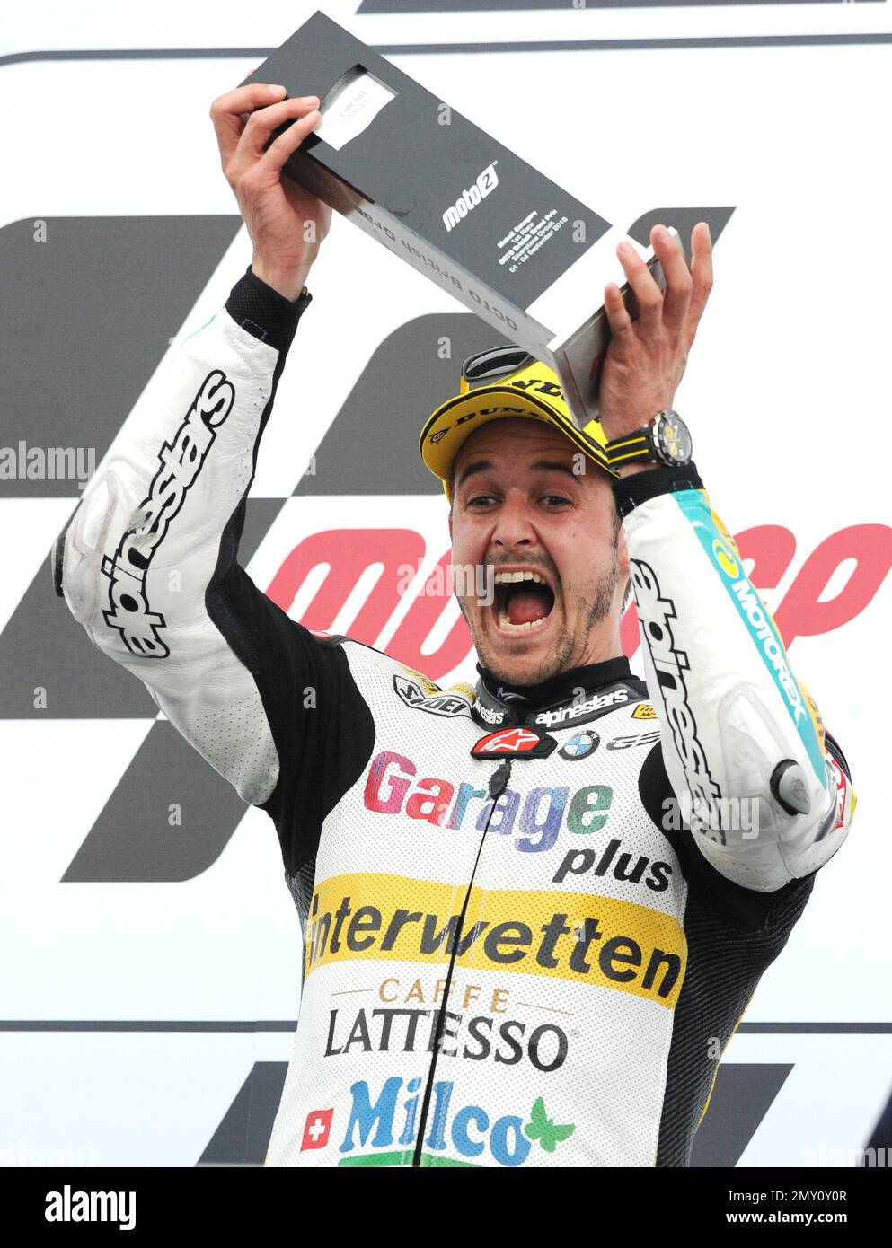 Switzerland's Thomas Luthi of Garage Plus Interwetten celebrates on the ...