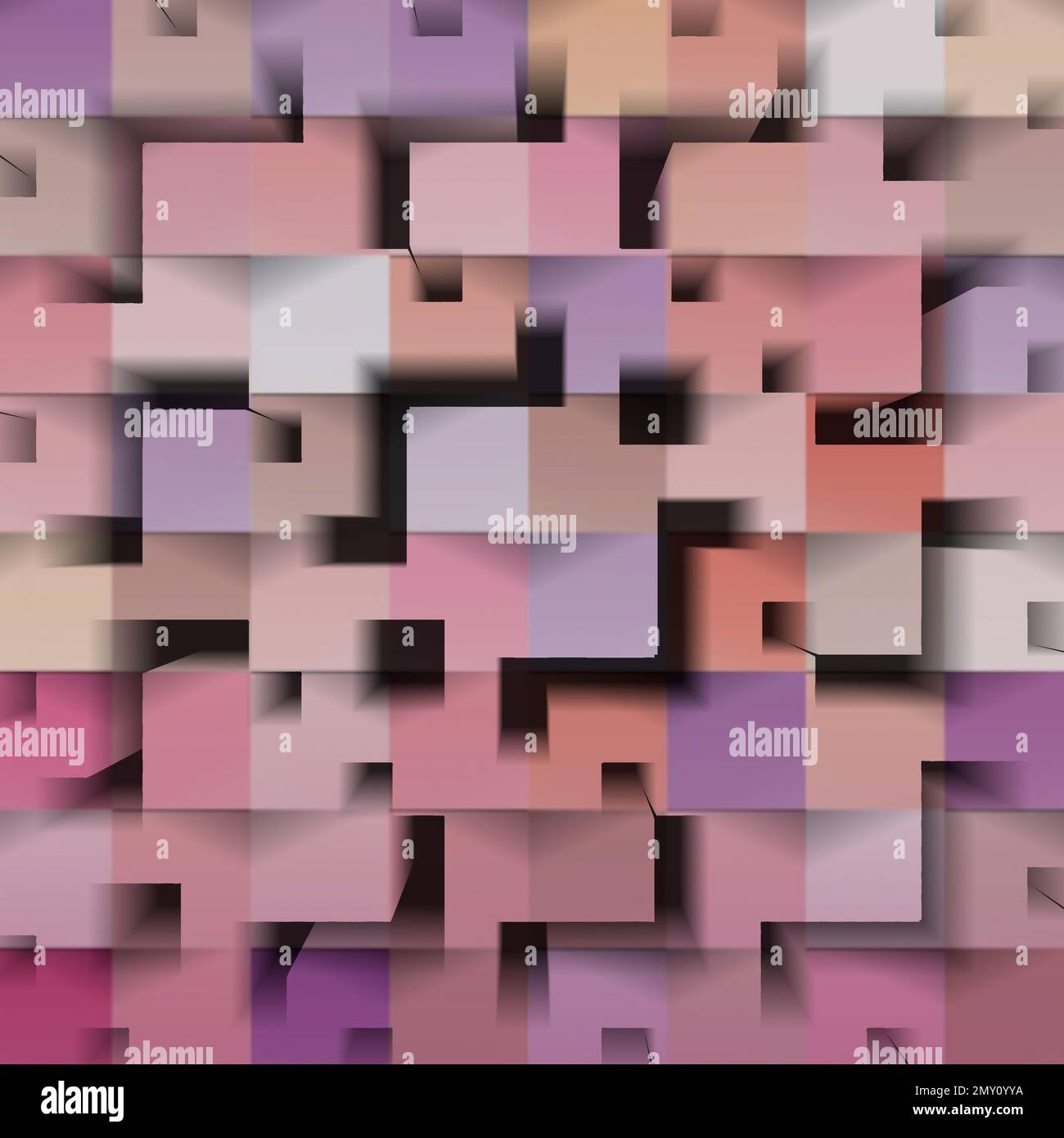 geometric layers on monochrome optical illusion design Stock Photo - Alamy