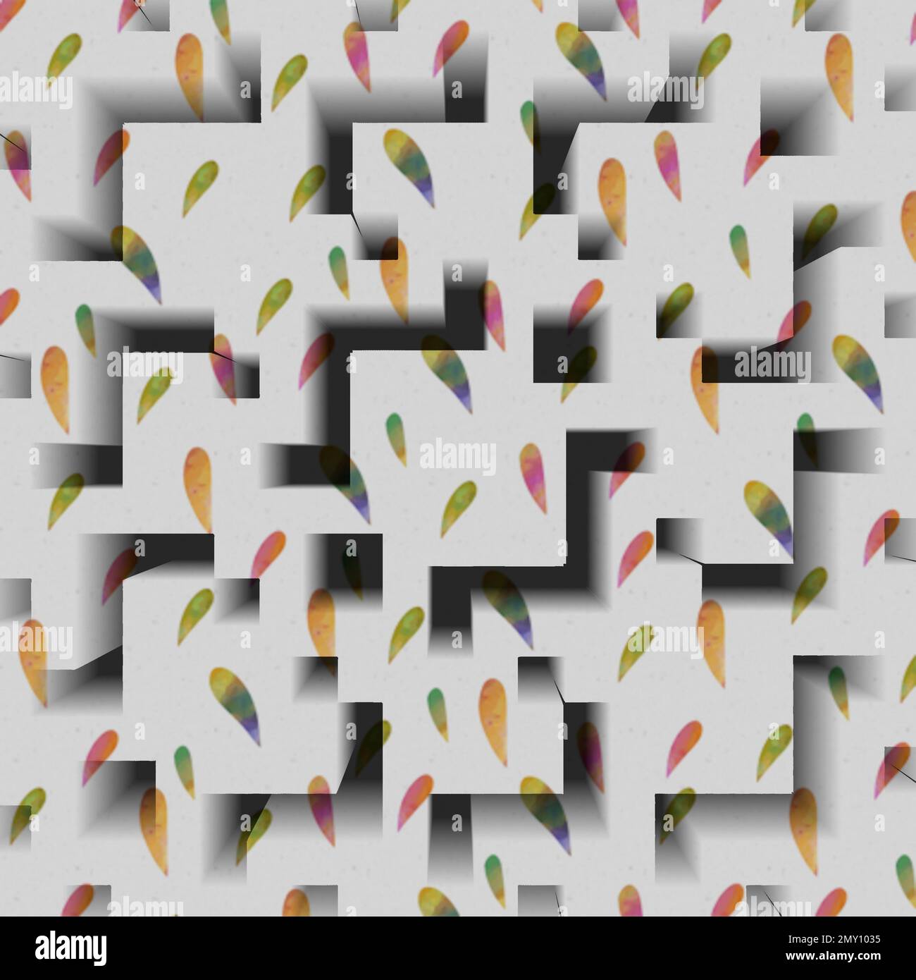 3d rectangle layers hi-res stock photography and images - Alamy