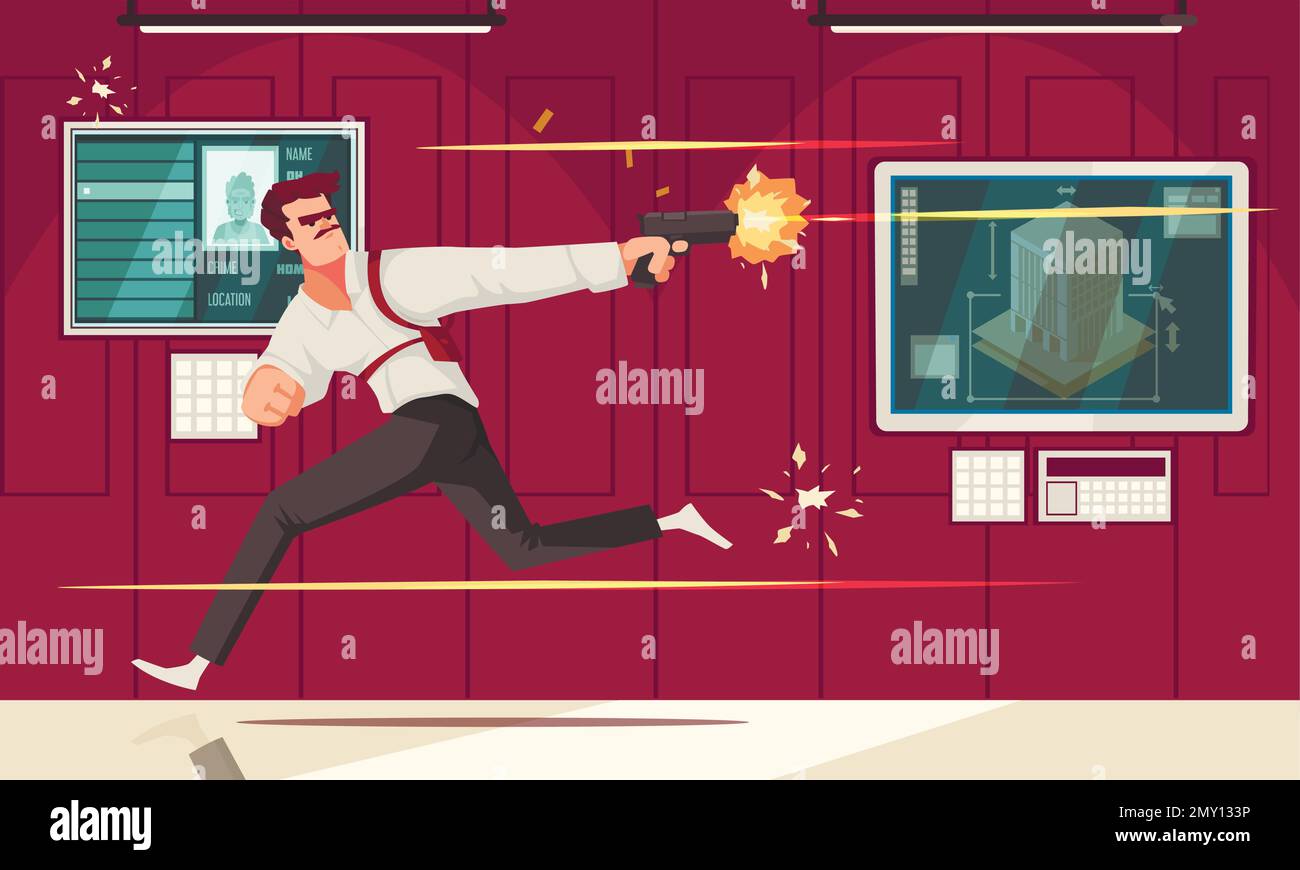 Gun barrel and spy Stock Vector Images - Alamy