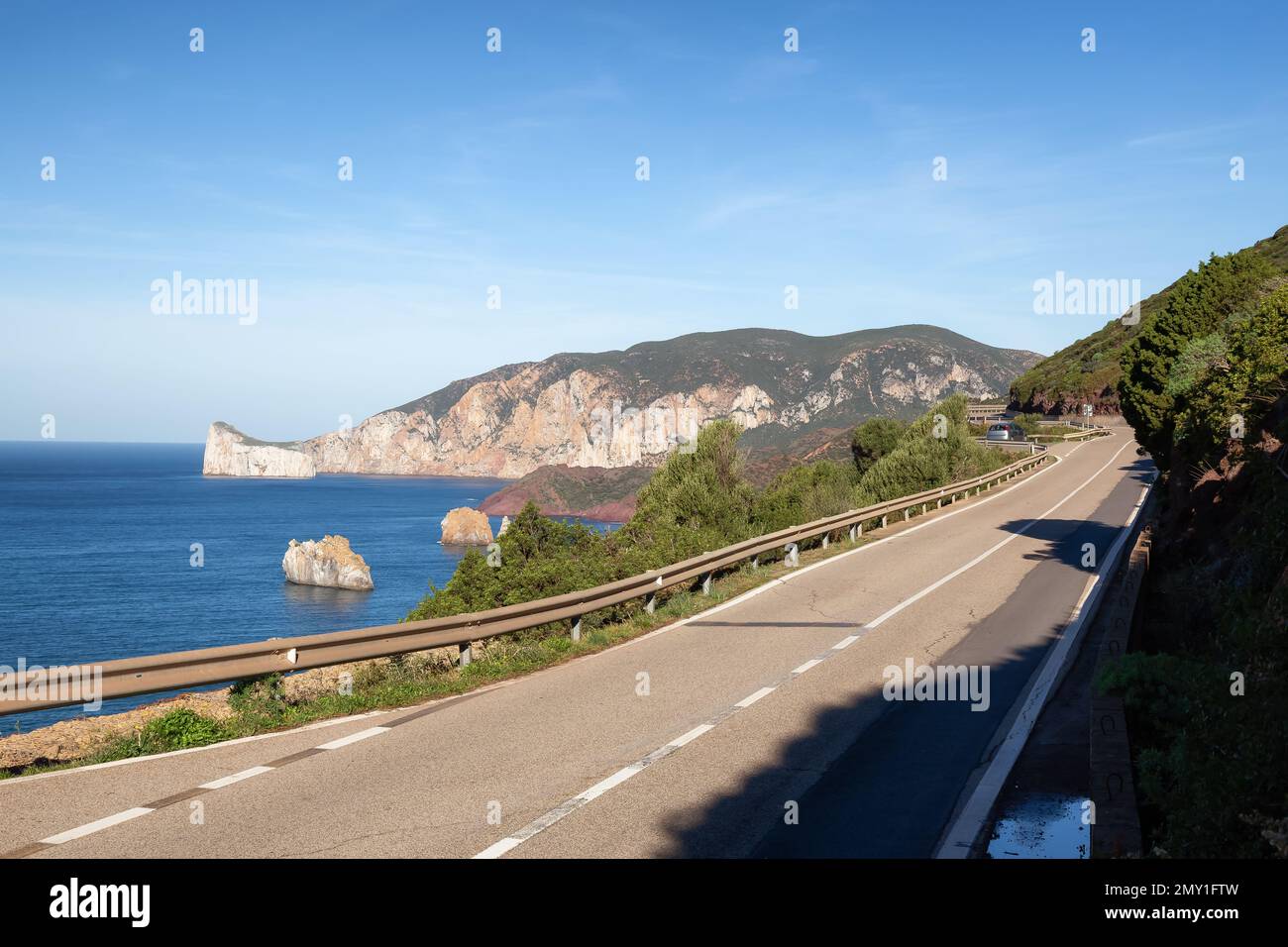 Scenic Highway on the Sea Coast. Sardinia, Italy Stock Photo - Alamy