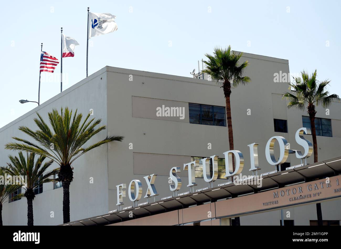 The entrance to the Fox Studios lot is pictured on Tuesday, Aug. 30 ...