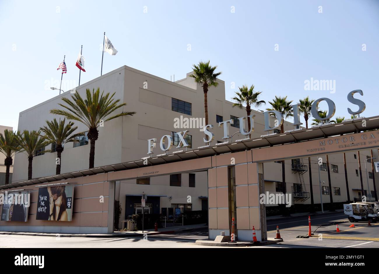 The entrance to the Fox Studios lot is pictured on Tuesday, Aug. 30 ...