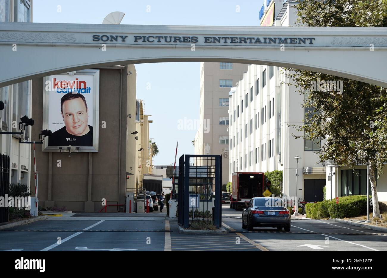 The entrance to the Sony Pictures Entertainment lot is pictured on ...
