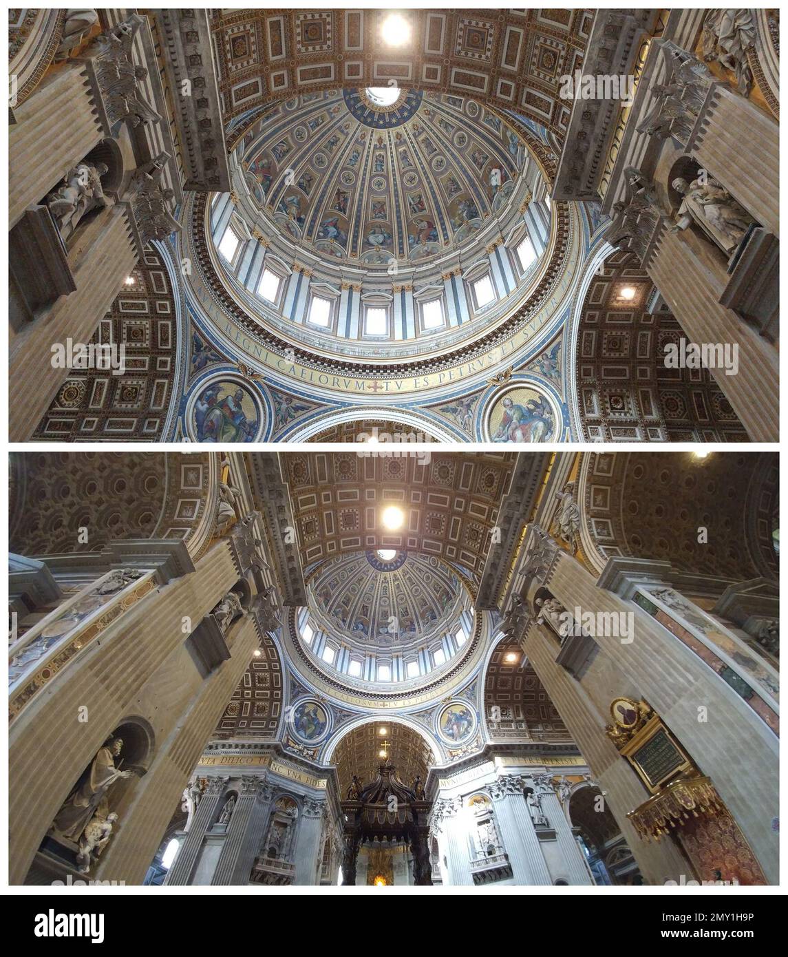 These April 12, 2016, photos show St. Peter's Basilica in Vatican City ...