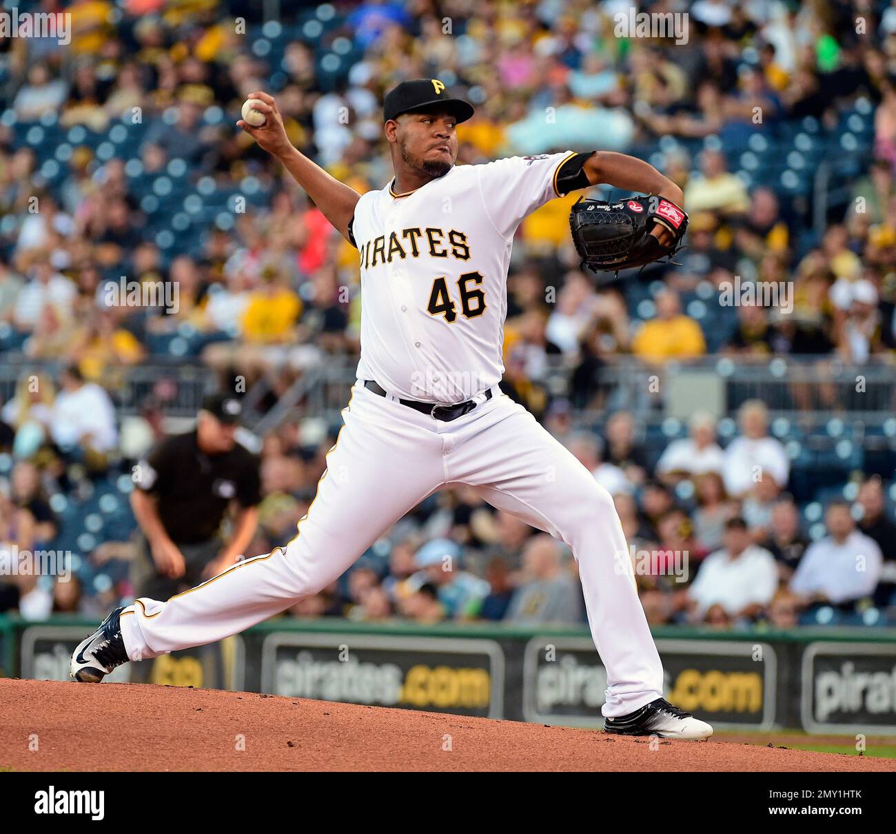 Pittsburgh Pirates Ivan Nova pitches during a baseball game against the ...