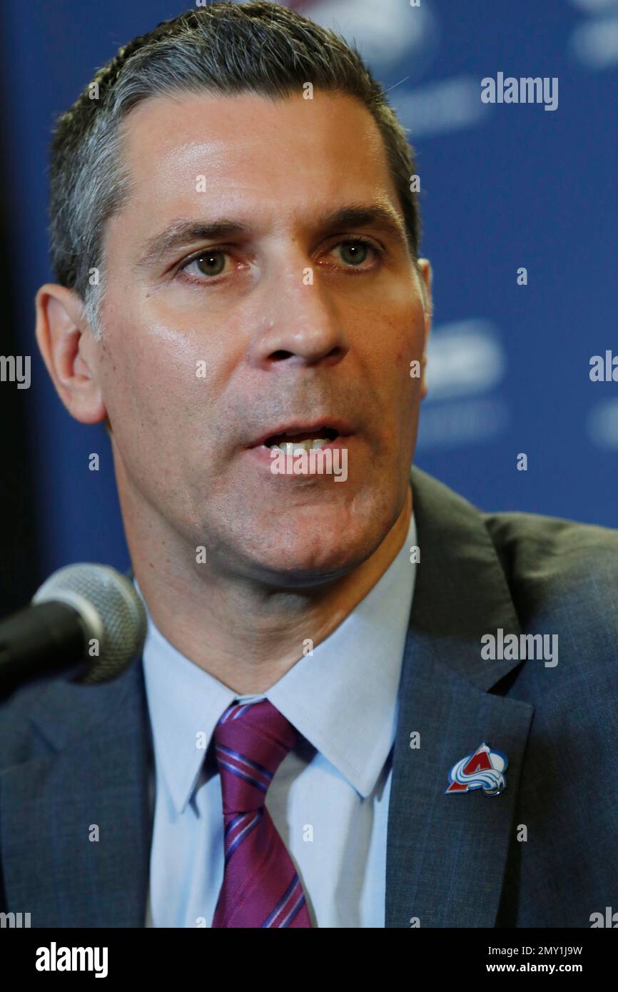 Jared Bednar, the new head coach of the Colorado Avalanche, responds to ...